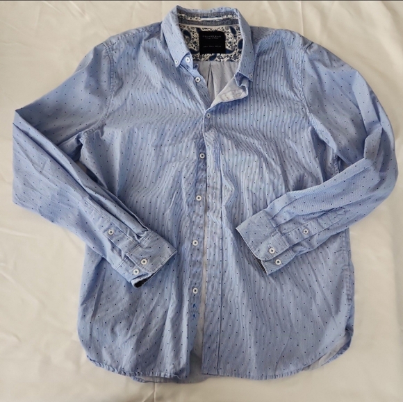 Cactus | Shirts | Cactus Man Mens Size Large Blue Polkadot Button Dress ...